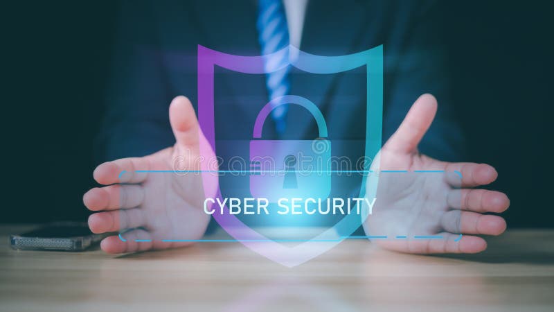 Cybersecurity and Privacy Concepts To Protect Data. Lock Icon and ...