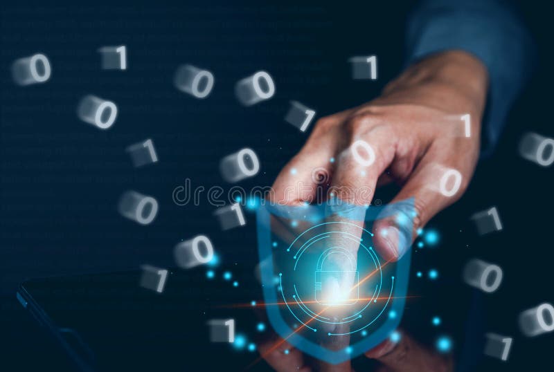 Cybersecurity and Privacy Concepts To Protect Data. Lock and Safety ...