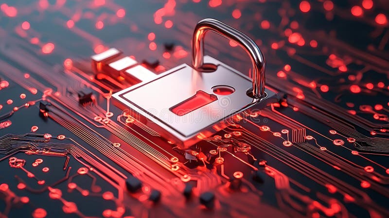 Cybersecurity, Privacy, and Data Protection, an Unlocked Padlock on a ...