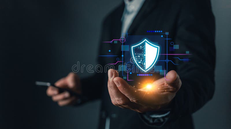 Cybersecurity and Privacy Protection Network Security Computer and Safe Data Concept ...