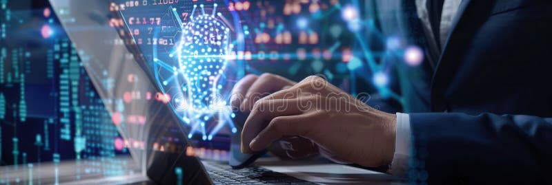 A Cybersecurity Professional Engages with Advanced Data Protection ...