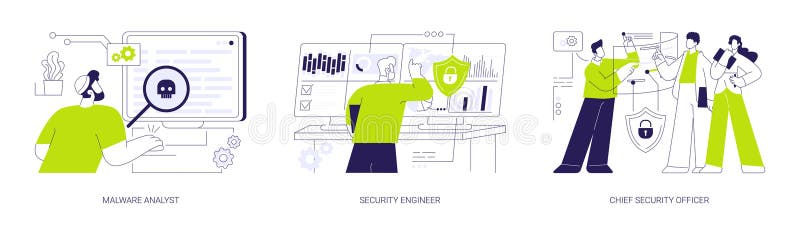 Cybersecurity Professions Abstract Concept Vector Illustrations. Stock ...