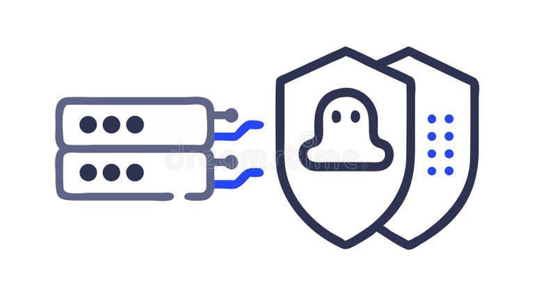Cybersecurity Protection. Data Security, Ghost Threat, Server Defense ...