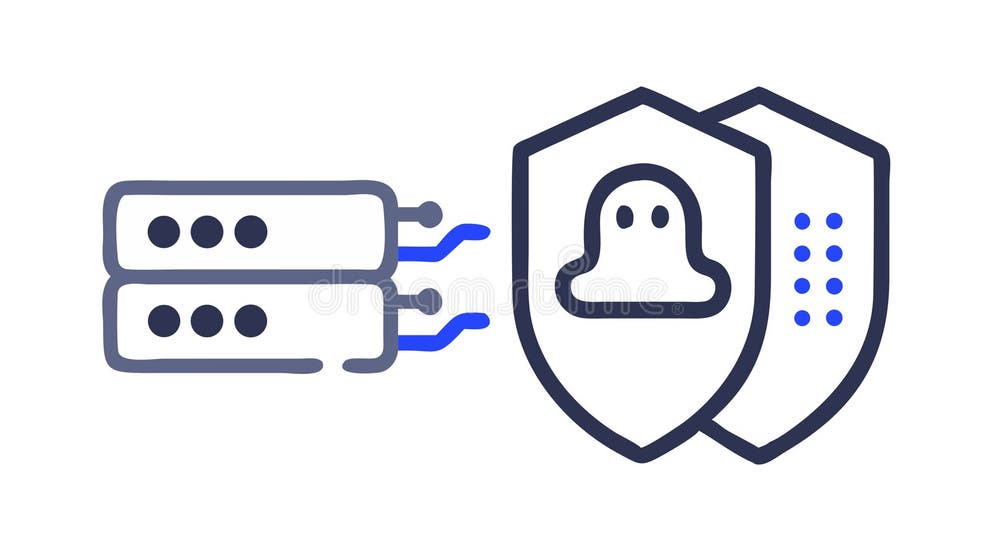 Cybersecurity Protection. Data Security, Ghost Threat, Server Defense ...