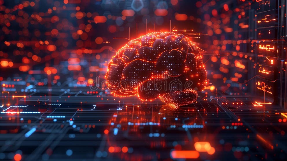 Cybersecurity Protocols Visualized in a Detailed 3D Rendering Stock ...