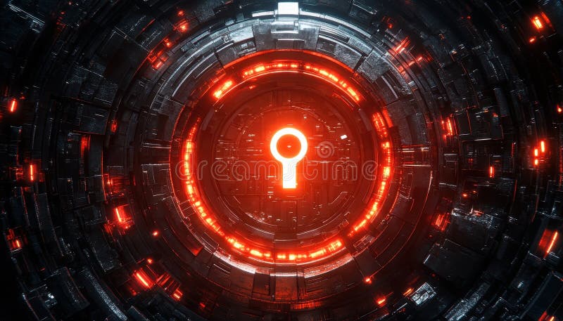 Cybersecurity Puzzle Revealing Intricate Patterns and Digital Key ...