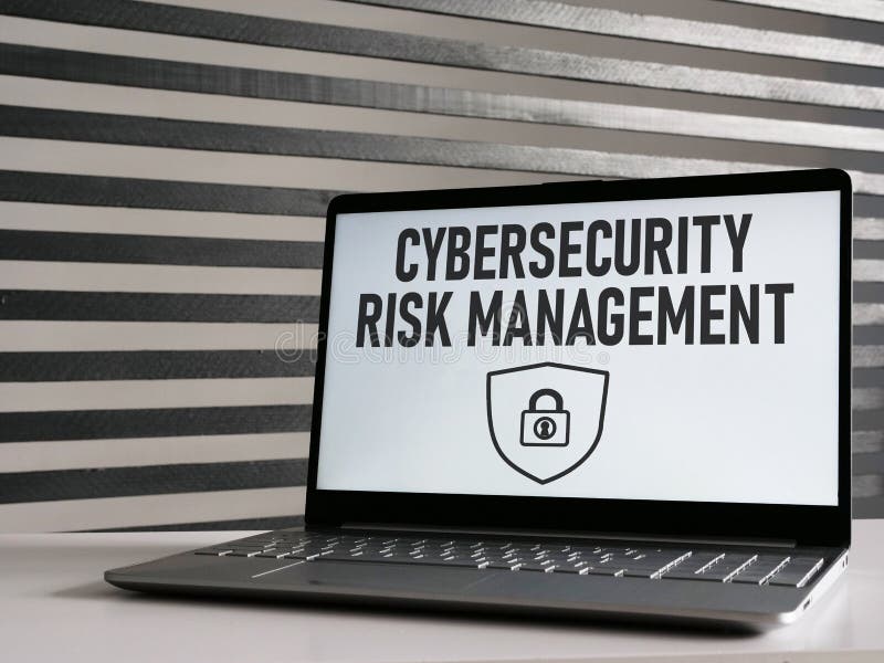Cybersecurity Risk Management is Shown Using the Text Stock Image ... Cybersecurity Risk Management is Shown Using the Text Stock Image ...