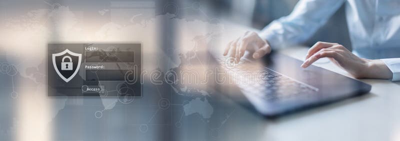Cybersecurity Secure Login and Access Management on a Wide Banner ...