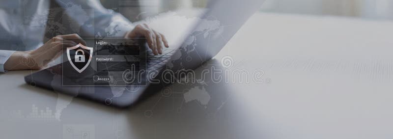Cybersecurity Secure Login and Access Management on a Wide Banner ...