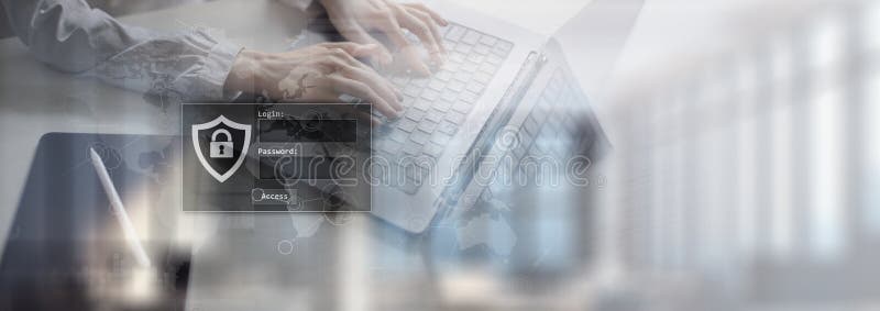 Cybersecurity Secure Login and Access Management on a Wide Banner ...