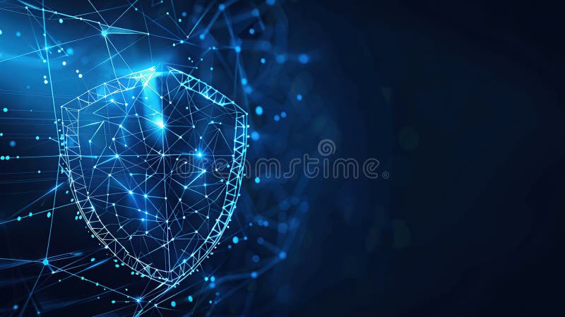 Cybersecurity Shield Abstract Stock Illustration - Illustration of ...
