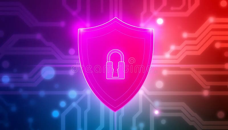 Cybersecurity Shield: Digital Data Protection Concept Stock Photo ...