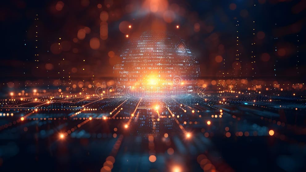 Cybersecurity Shield: Encrypted Data Protection. Concept Network ...