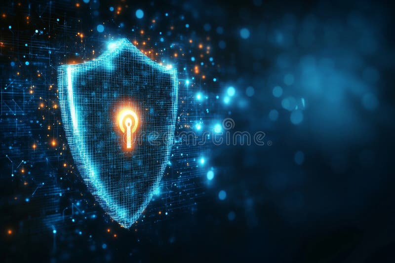 Cybersecurity Shield: Ensuring Data Safety and Network Defense Stock ...