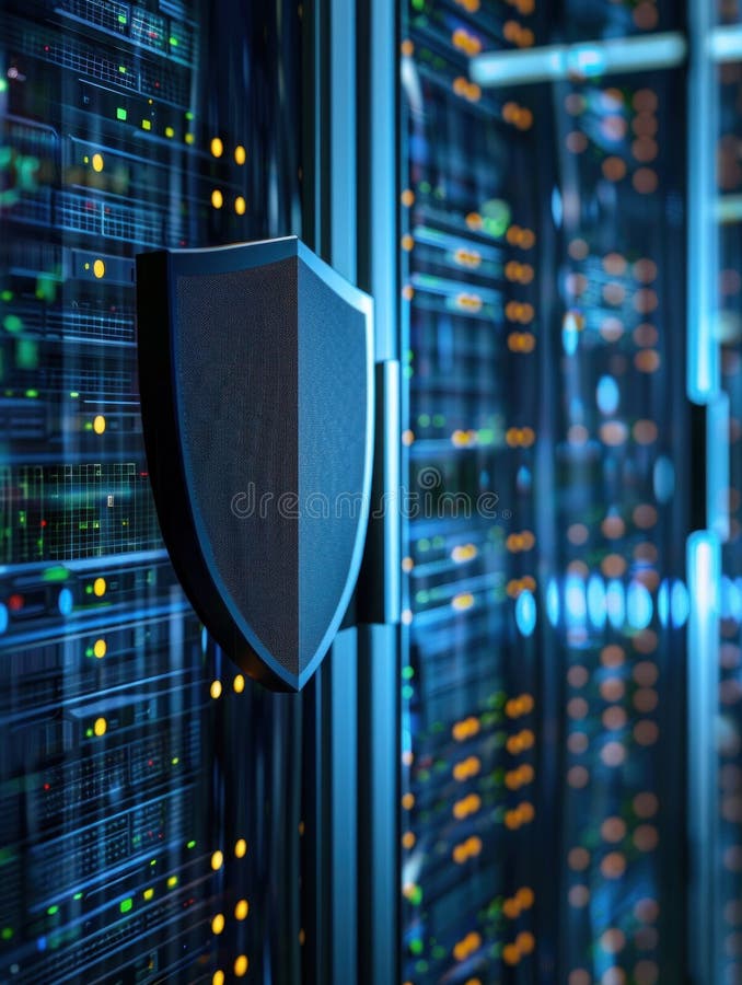 Cybersecurity Shield Protecting Data Servers in Modern Data Center ...