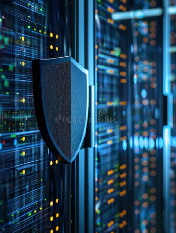 Cybersecurity Shield Protecting Data Servers in Modern Data Center ...