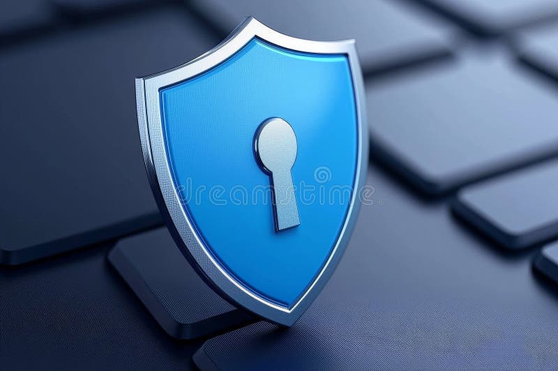 A Cybersecurity Shield that Protects Against Hacking Attacks Stock ...