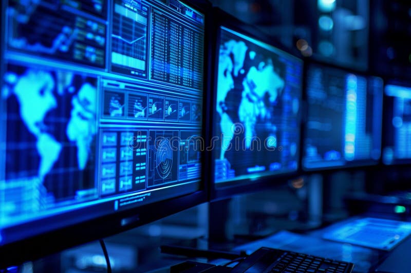 Cybersecurity Software Detecting Digital Intrusions Stock Illustration ...