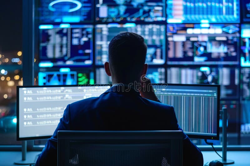 Cybersecurity Software Detecting Digital Intrusions Stock Illustration ...