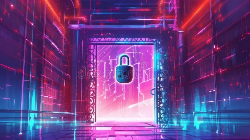 Symbolic Image of the Castle in the Virtual World Stock Illustration ...