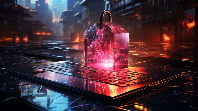 Symbolic Image of the Castle in the Virtual World Stock Illustration ...