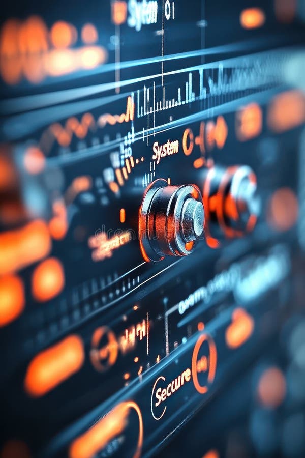 Cybersecurity System Interface Shows Data Flow with Secure Access ...