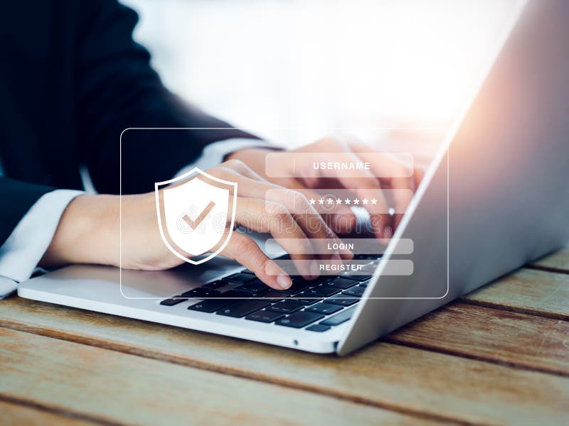 Cybersecurity System Technology, Login and Password, Confidential Data ...