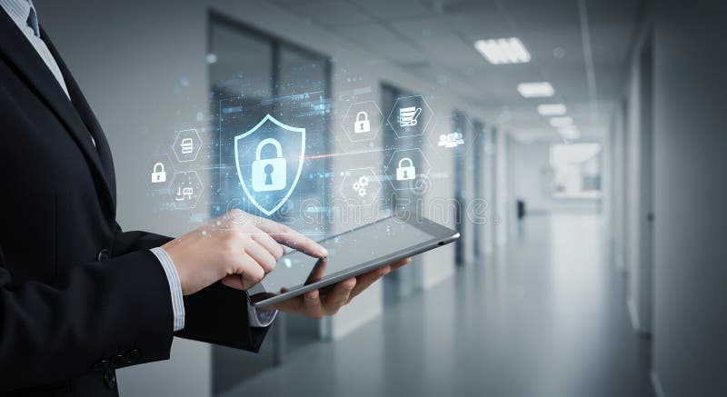 Cybersecurity on Tablet: Data Protection, Privacy Shield & Network ...