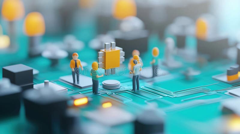 Cybersecurity Team Analyzing a Breach on a Virtual Network Map, Data ...