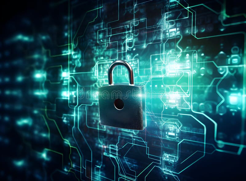 Cybersecurity Technology, Secure Access, Password Protected Stock Image ...