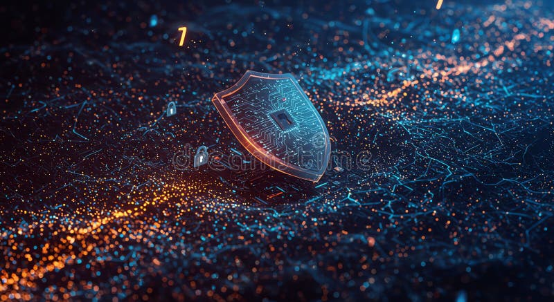 Digital Shield Represents Cybersecurity and Data Protection in ...