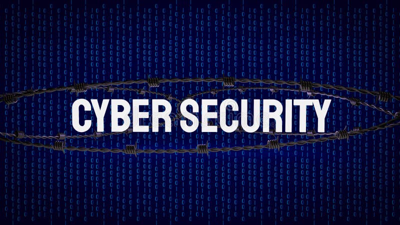 The Cybersecurity Text on Digital Background 3d Rendering Stock ...