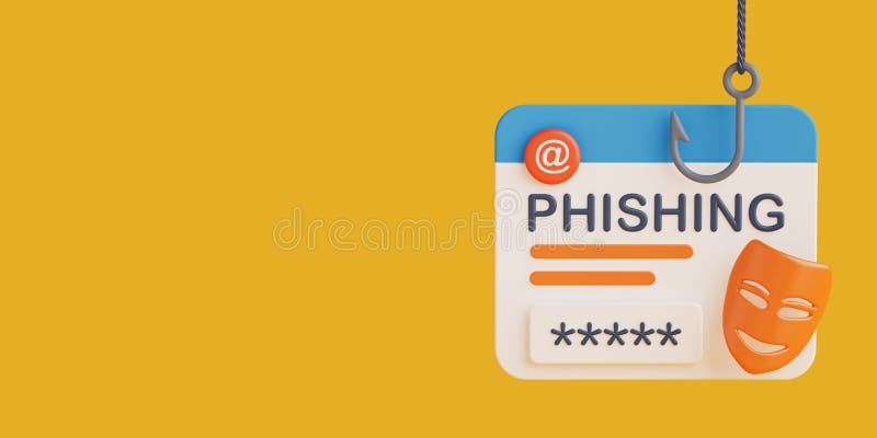 Cybersecurity Threat Awareness. Phishing Login Interface with Hook and ...