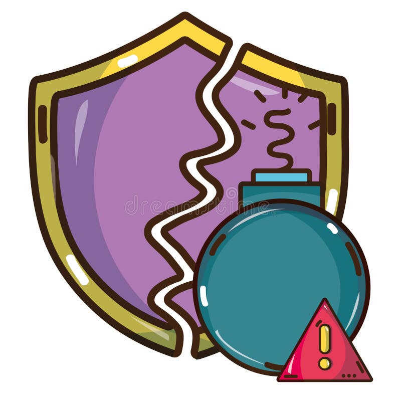 Cybersecurity Threat Cartoon Stock Vector - Illustration of software ...