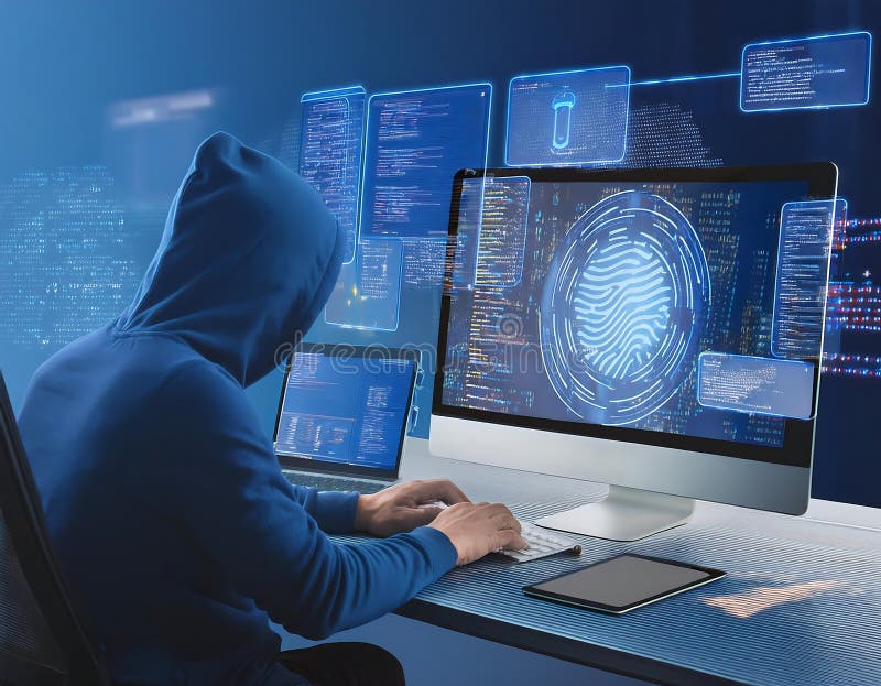 Cybersecurity Threat Hacker Using Fingerprint Biometric Data for ...