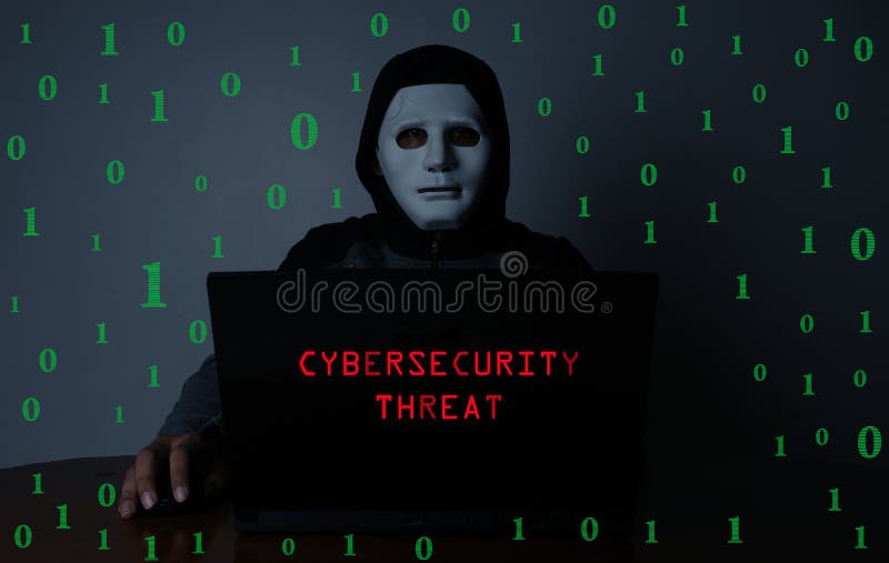 Cybersecurity Threat with Hackers Stock Illustration - Illustration of ...