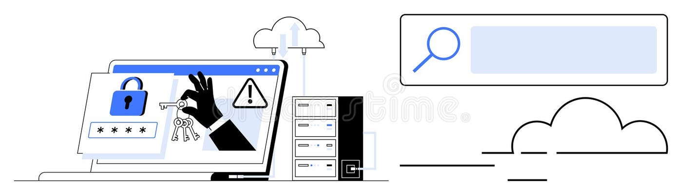 Secure Laptop Screen Stock Illustrations – 15,799 Secure Laptop Screen ...