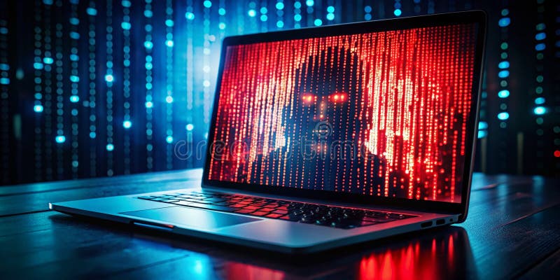 Cybersecurity Threat Protecting Your Data from Network Attacks Binary ...