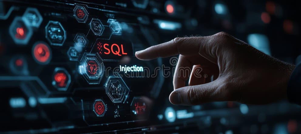 Cybersecurity Threats Hand Interacting with Holographic Interface ...