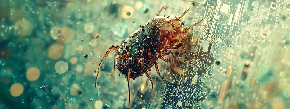 Cybersecurity Threats , Hyper-modern AI Computer Chip. Stock ...