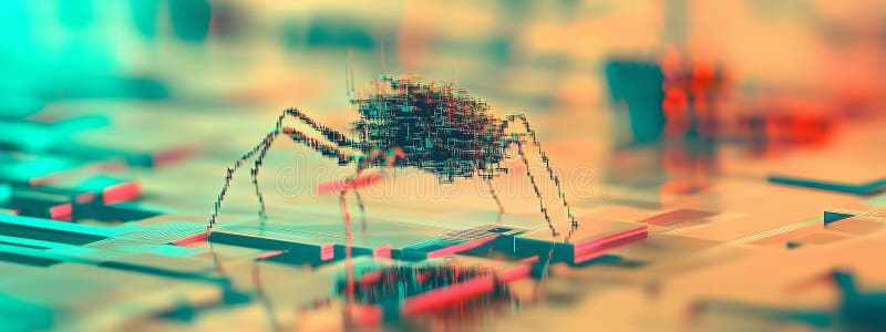 Cybersecurity Threats , Hyper-modern AI Computer Chip. Stock ...