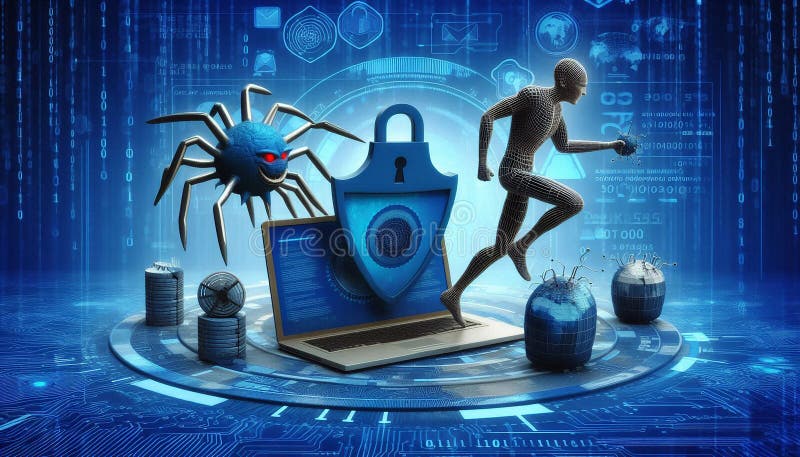 Cybersecurity Threats and Prevention Concepts Stock Illustration ...
