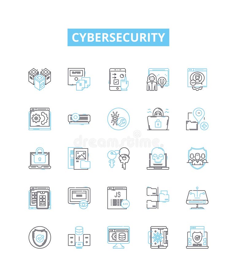 Cybersecurity Vector Line Icons Set. Cybersecurity, Cyberdefense ... Cybersecurity Vector Line Icons Set. Cybersecurity, Cyberdefense ...