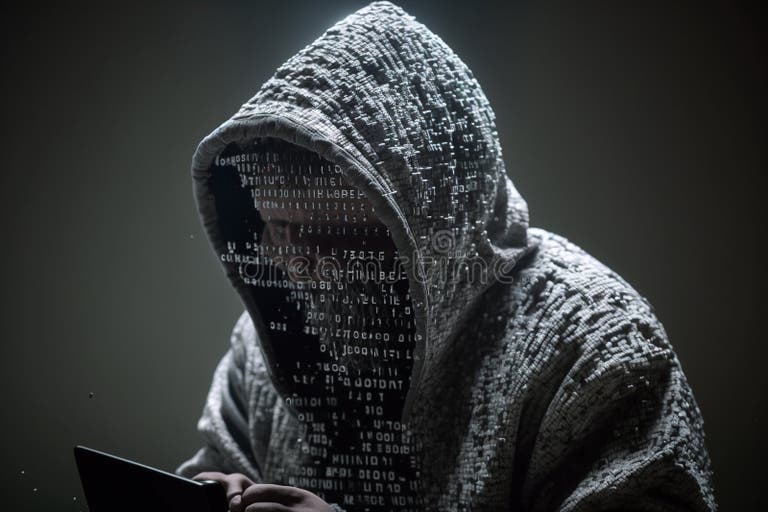 Cybersecurity Vulnerability Hacker, Coding,malware Concept.Hooded ...