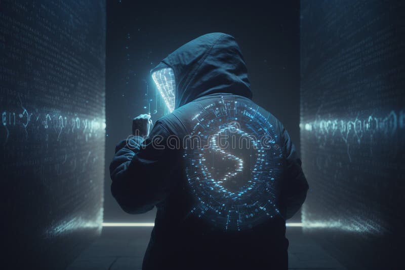 Cybersecurity Vulnerability Hacker Codingmalware Concepthooded Computer Hacker Digital