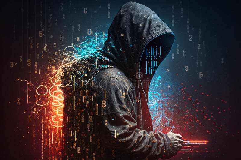 Cybersecurity Vulnerability Hacker Codingmalware Concepthooded Computer Hacker Digital 8030