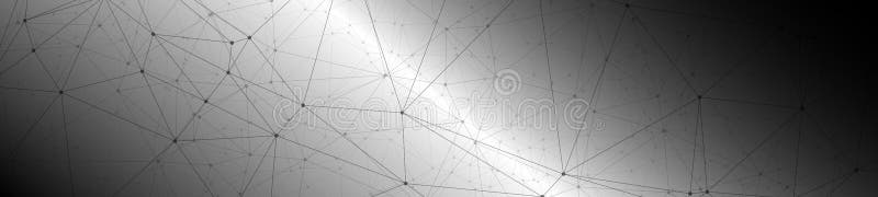 Cyberspace Communication Vector Banner Concept Black Background Stock ...