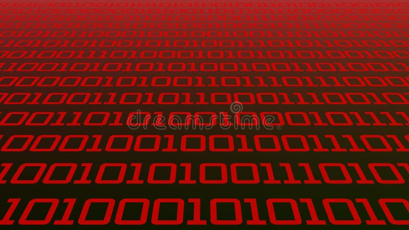 Cyberspace Concept with Data and Red Numbers Stock Illustration ...