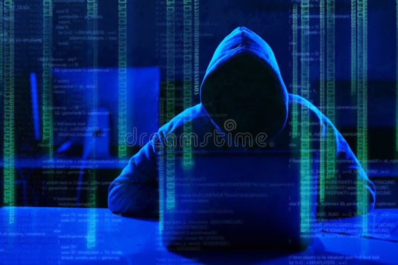 Hacker Cracking Password, Getting Access To Computer System Stock Photo ...