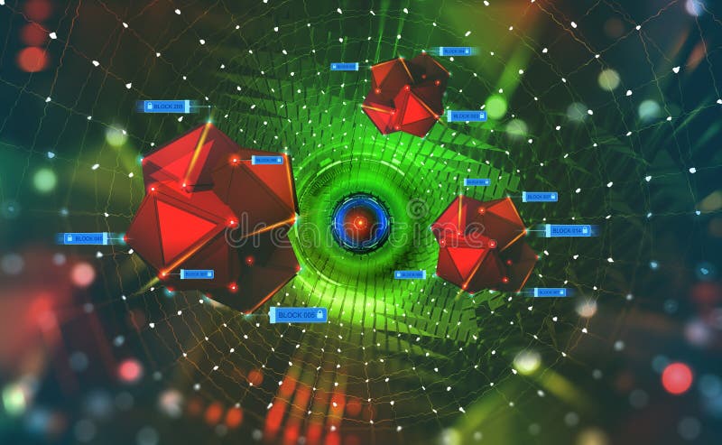 Cyberspace. Digital Technologies of the Future Stock Illustration ...